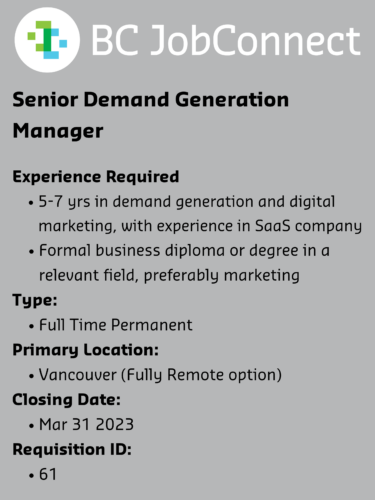 Featured Job Postings - IEC-BC BC Job Connect