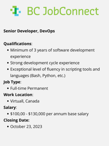 Featured Job Postings - IEC-BC BC Job Connect